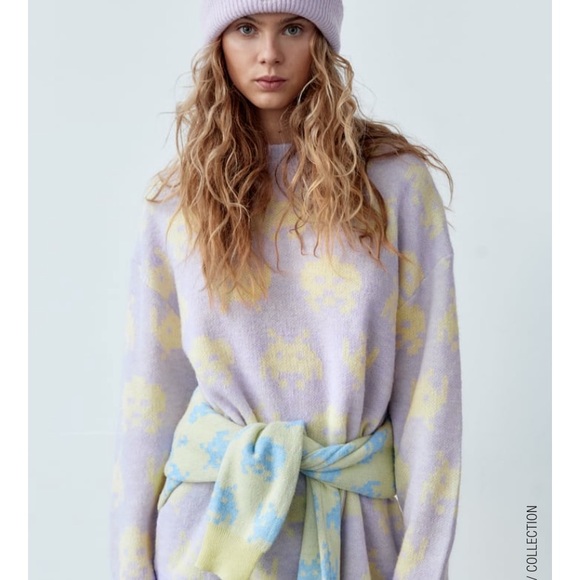 Zara | Sweaters | Zara Jacquard Space Invaders Taito Sweater | Poshmark